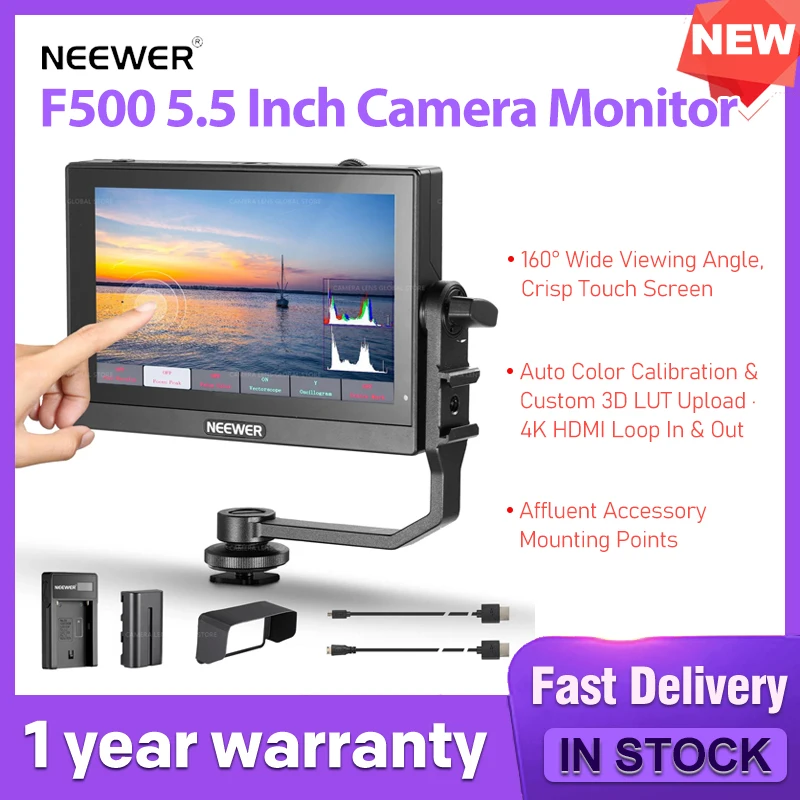 NEEWER-F500-5-5-Inch-Camera-Monitor-4K-HDMI-Loop-In-Out-160-Wide ...