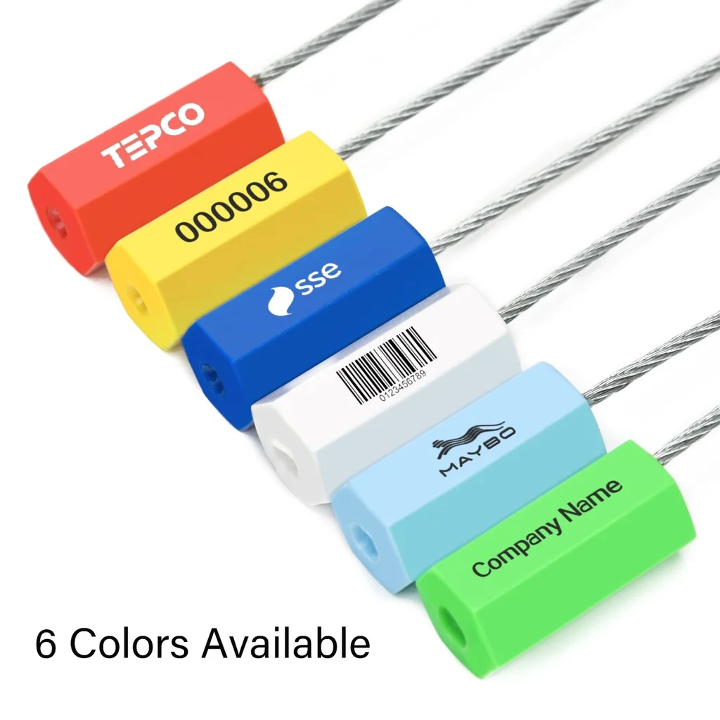 100pcs-Custom-Cable-Seals-Numbered-Hexogonal-Pull-tight-Self-Locking ...