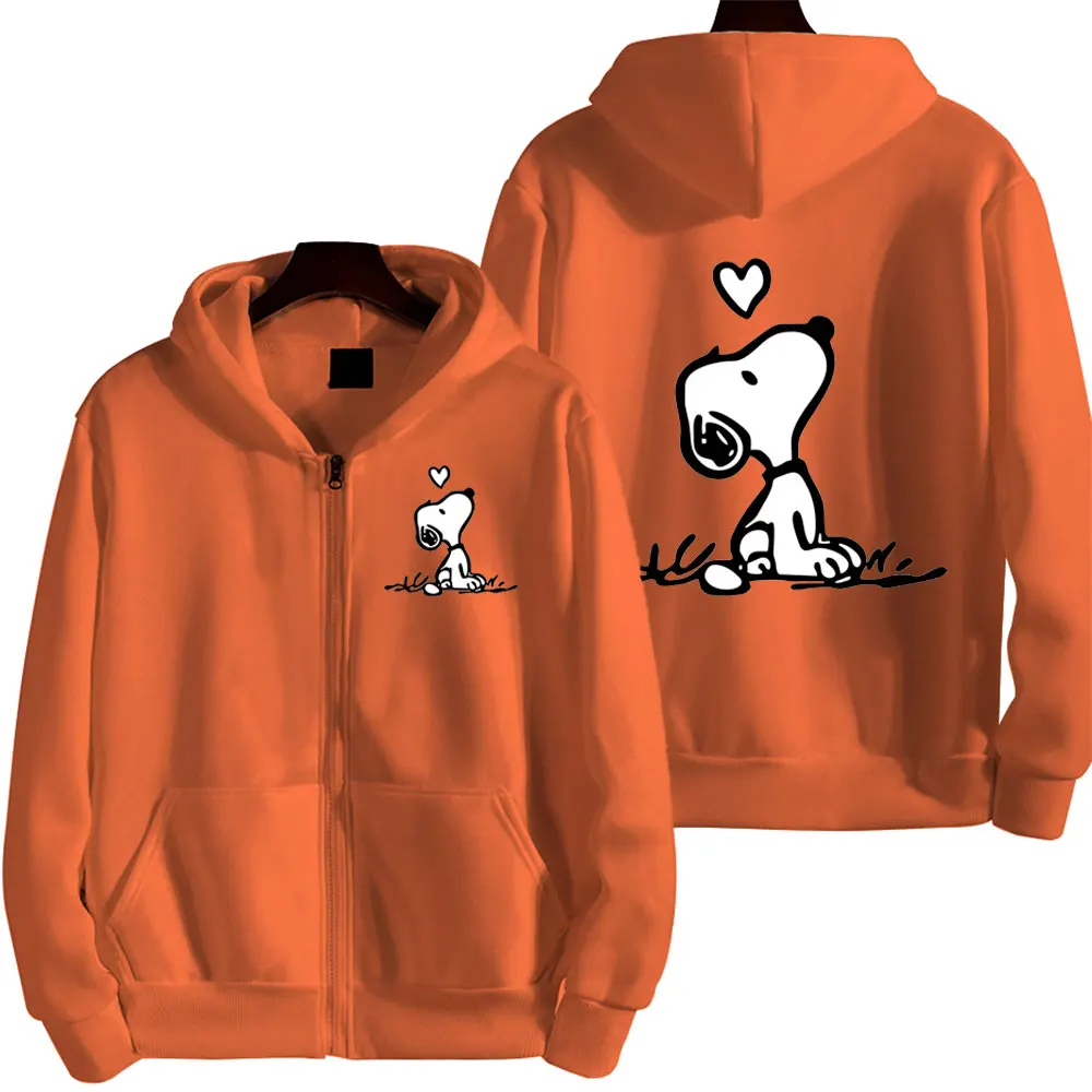 Snoopy-Sudadera-con-capucha-con-cremallera-para-mujer-sudadera-de-gran ...