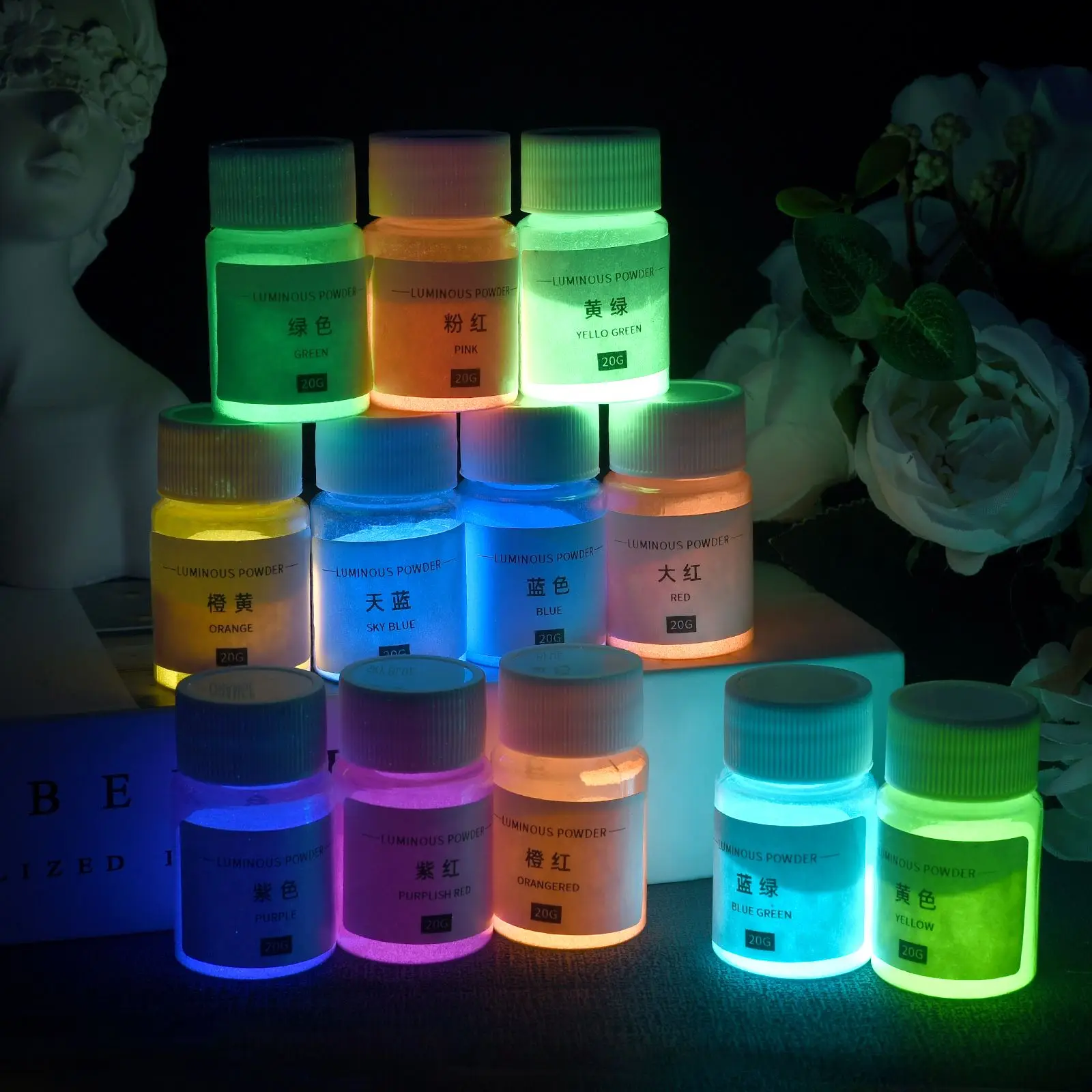 Polvo-luminoso-de-vela-de-larga-duraci-n-pigmentos-fluorescentes ...