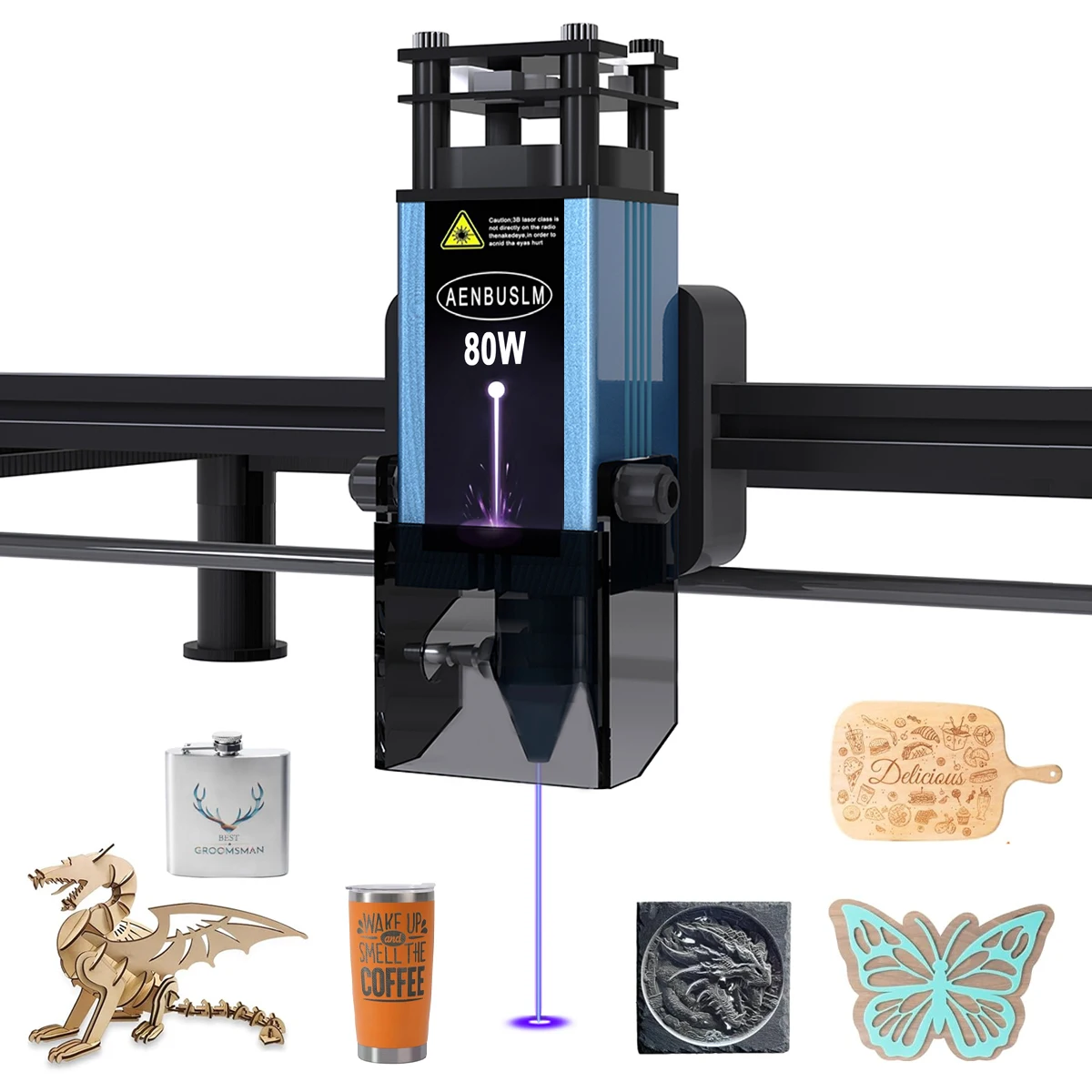 AENBUSLM 80W Laser Cutting Module 450mm Blue Light Laser Engraving Head ...