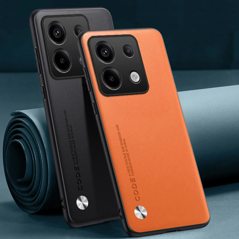 Luxury PU Leather Case For Xiaomi Poco M6 Pro 4G Back Cover Matte ...