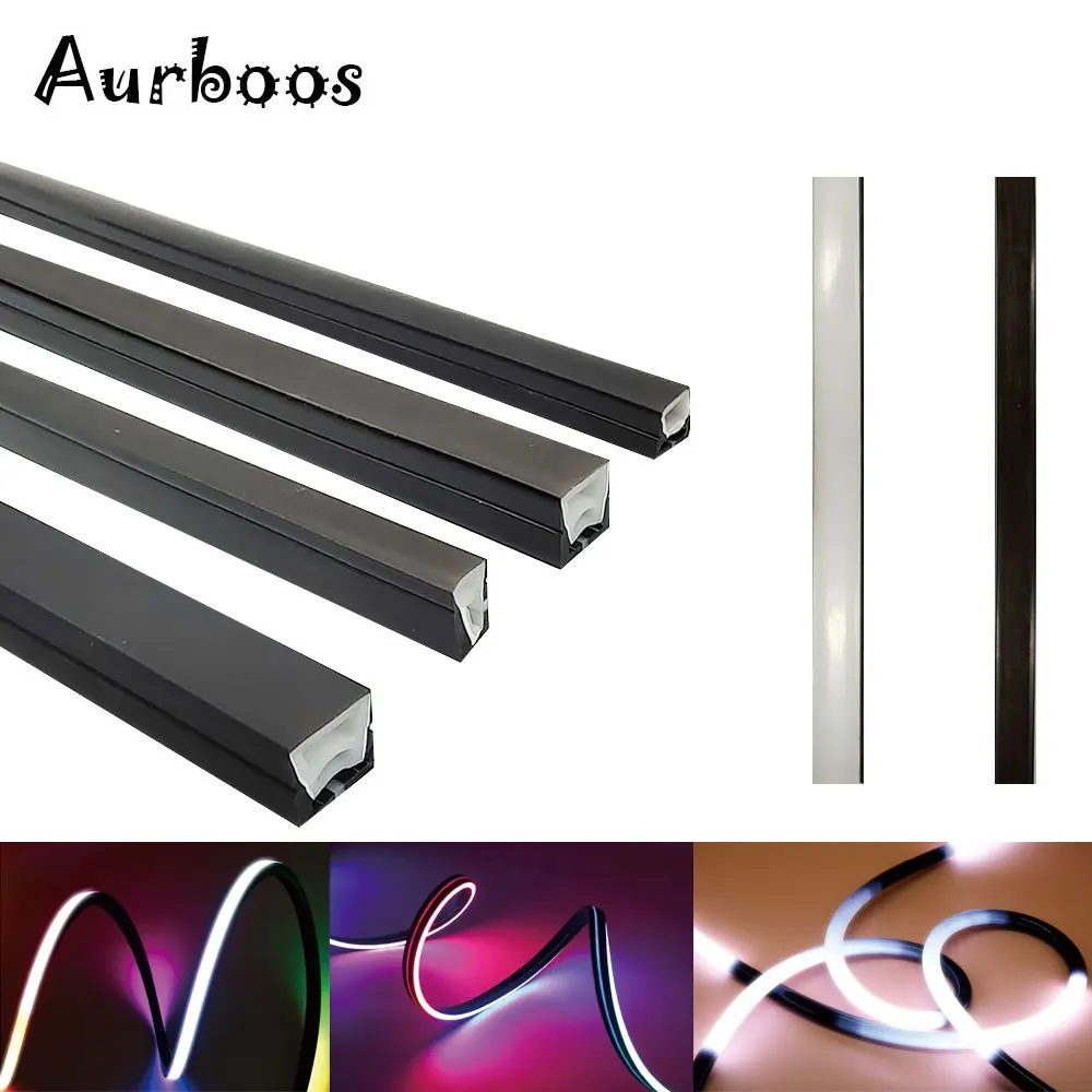 Waterproof-Black-LED-Neon-Silicone-Cord-Light-Tube-LED-Light-Strip ...