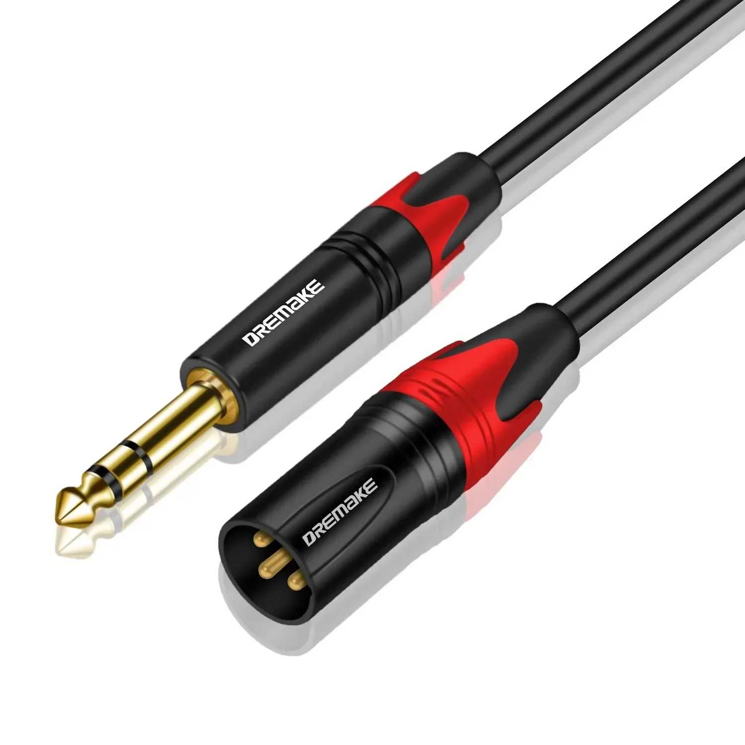 6.5mm To XLR (3-pin) Microphone Audio Cable Male To Male Cannon Plug ...