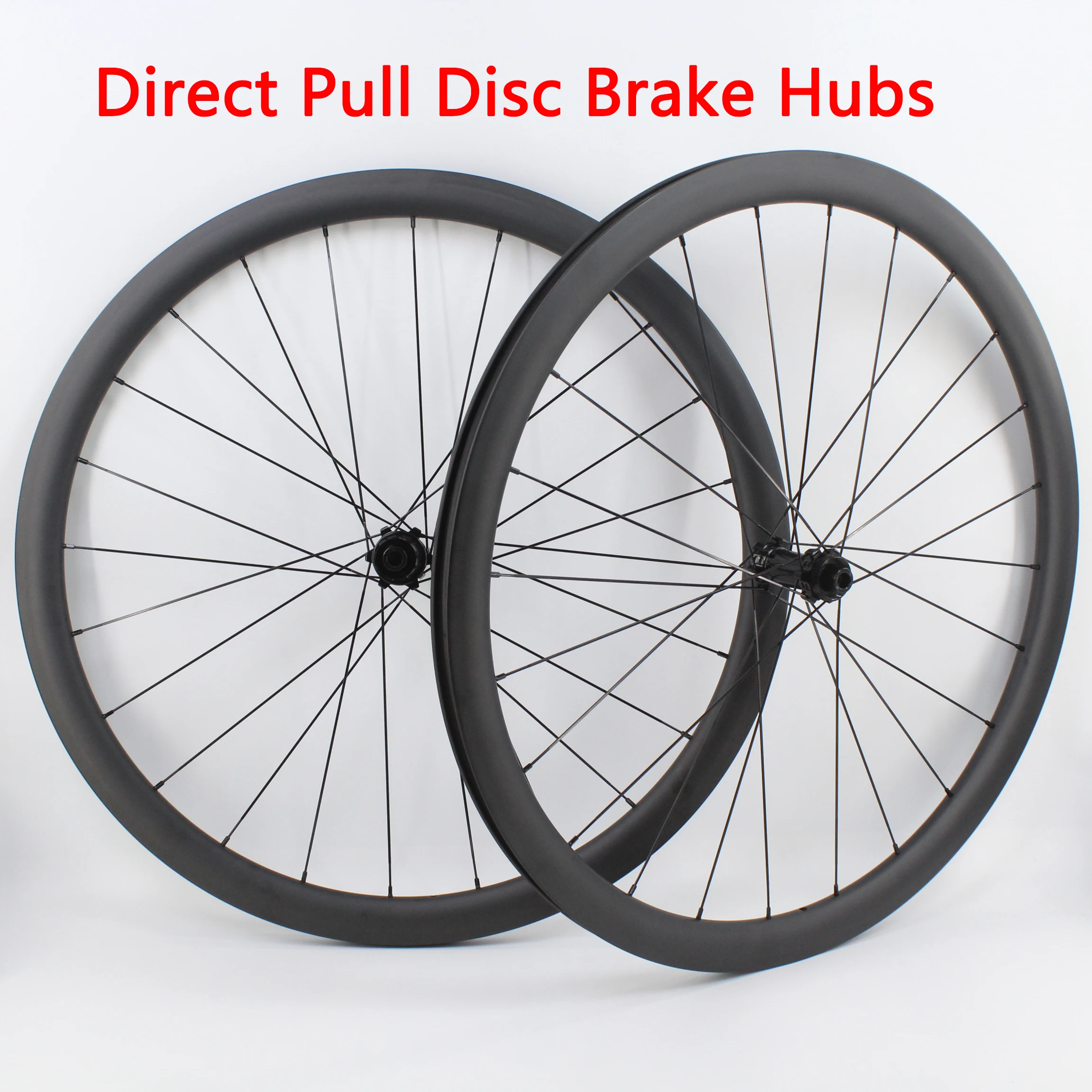 Newest-700C-Road-Bike-Full-Carbon-Fibre-Wheelset-Thru-Axle-Center-Lock ...