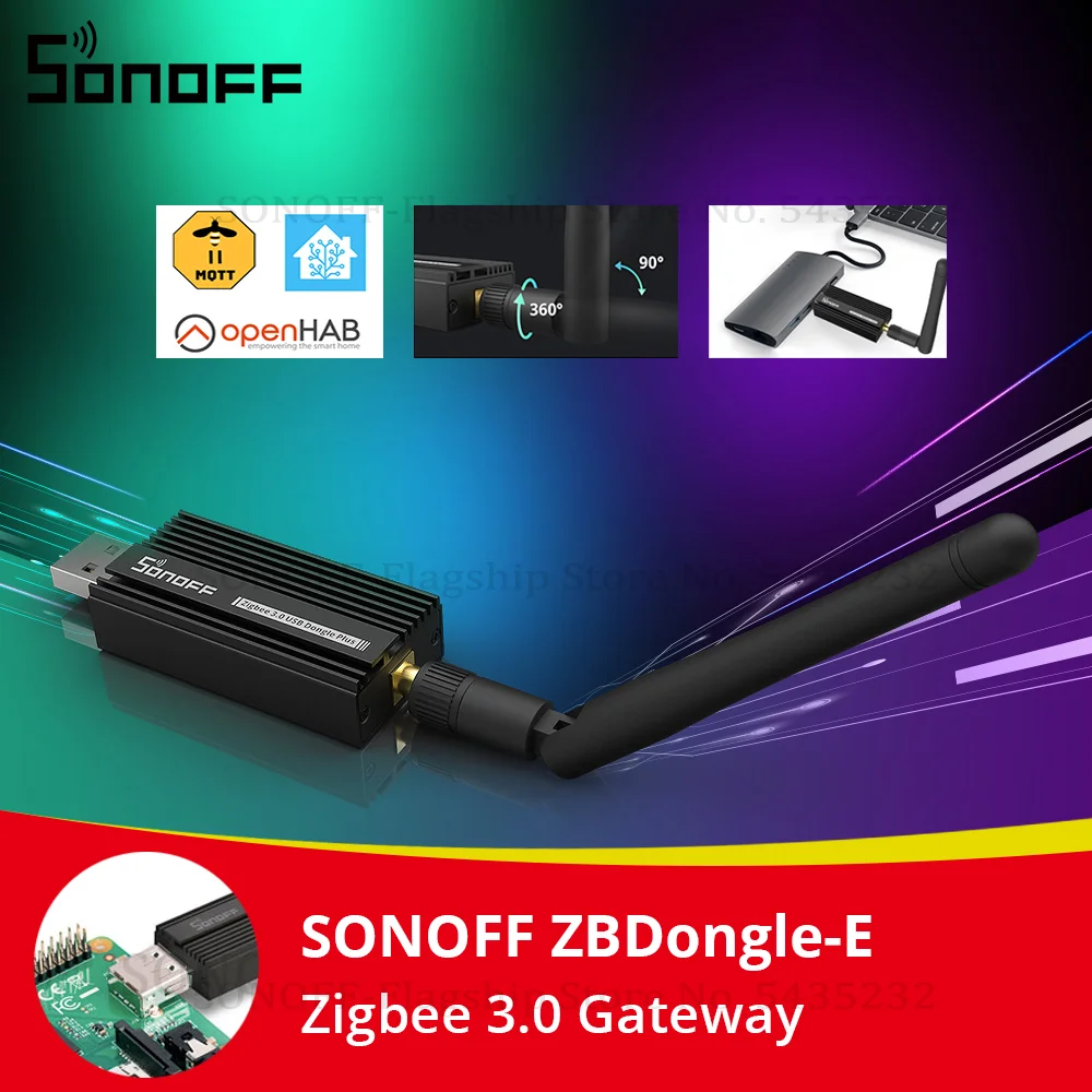 SONOFF ZB Dongle-E USB Dongle Zigbee 3.0 Gateway Analyzer Wireless Zigbee Router with Antenna ...