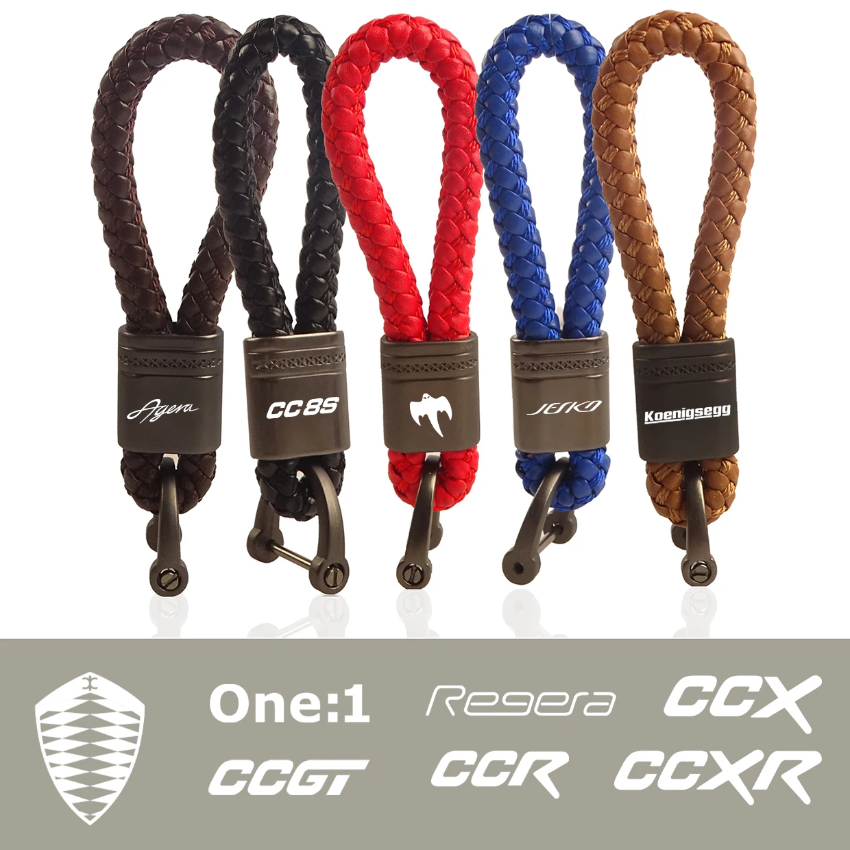 Metal-leather-Rope-car-key-chain-keychain-For-Koenigsegg-Agera-RS-CC8S ...