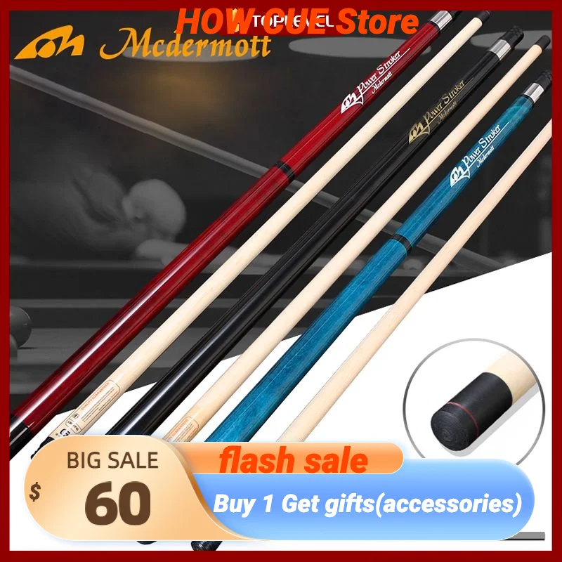 2 IN 1 Mcdermott 57" Break Punch Jump Jumper Billiard Pool Cue Stick ...