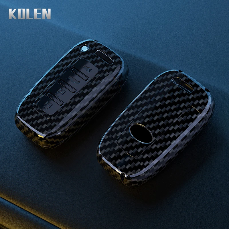 ABS-Carbon-Fiber-Car-Key-Case-Cover-For-Hyundai-IX35-Elantra-Sonata-8-9 ...