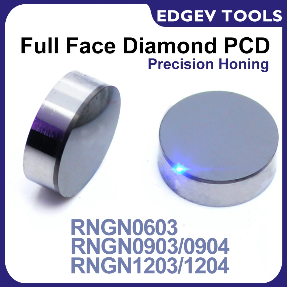 EDGEV Full Face PCD Diamond Inserts RNGN0603 RNGN0903 RNGN0904 RNGN1203 ...