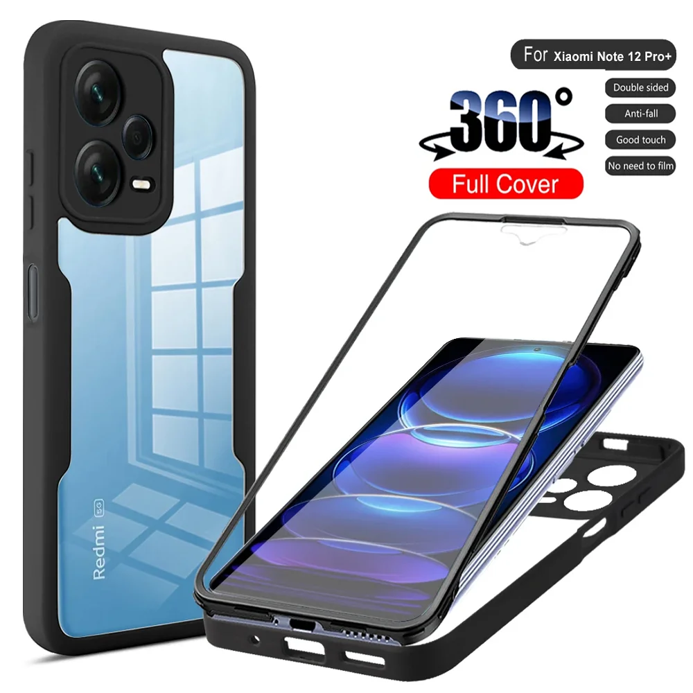 360-Full-Cover-Case-For-Xiaomi-Redmi-Note-12-11-10-Pro-Plus-5G-For ...