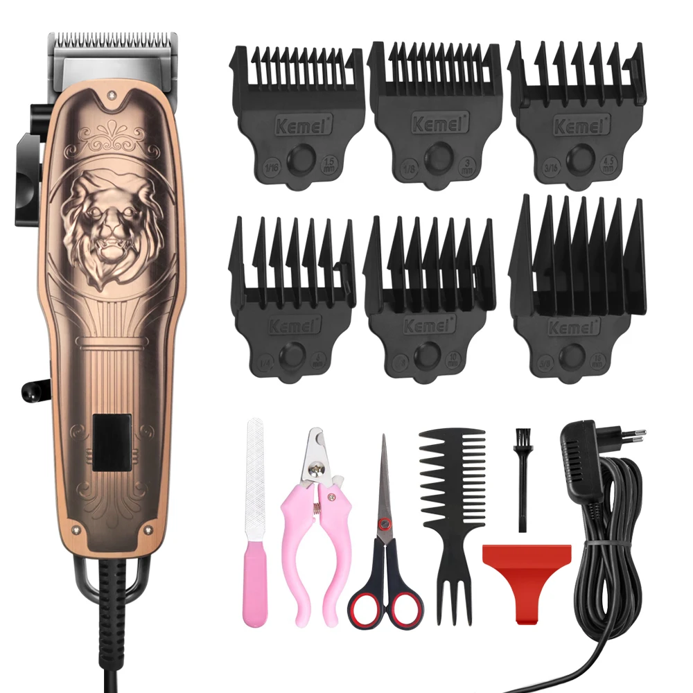 Kemei-4-Speed-All-Metal-Rechargeable-Pet-Trimmer-Cat-Shaver-Cutting ...