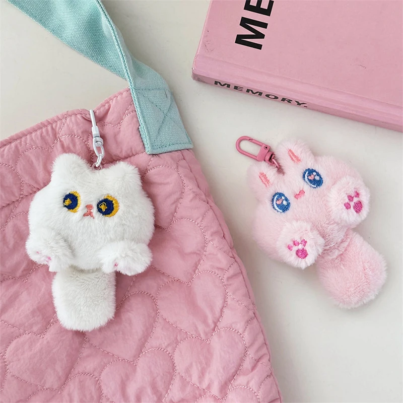 Cartoon-Plush-Cat-Bear-Rabbit-Doll-Keychain-For-Women-Girls-Sweet-Cute ...