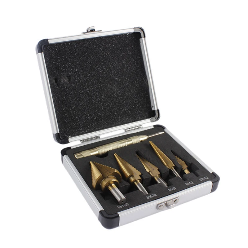 5pcs-Step-Drill-Bit-Set-Hss-Cobalt-Multiple-Hole-50-Sizes-Cobalt ...
