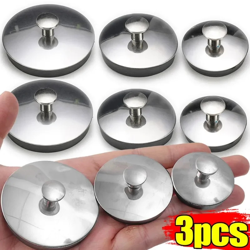 1-3PCS-Rubber-Bath-Plug-Stainless-Steel-Kitchen-Sink-Plugs-Universal ...