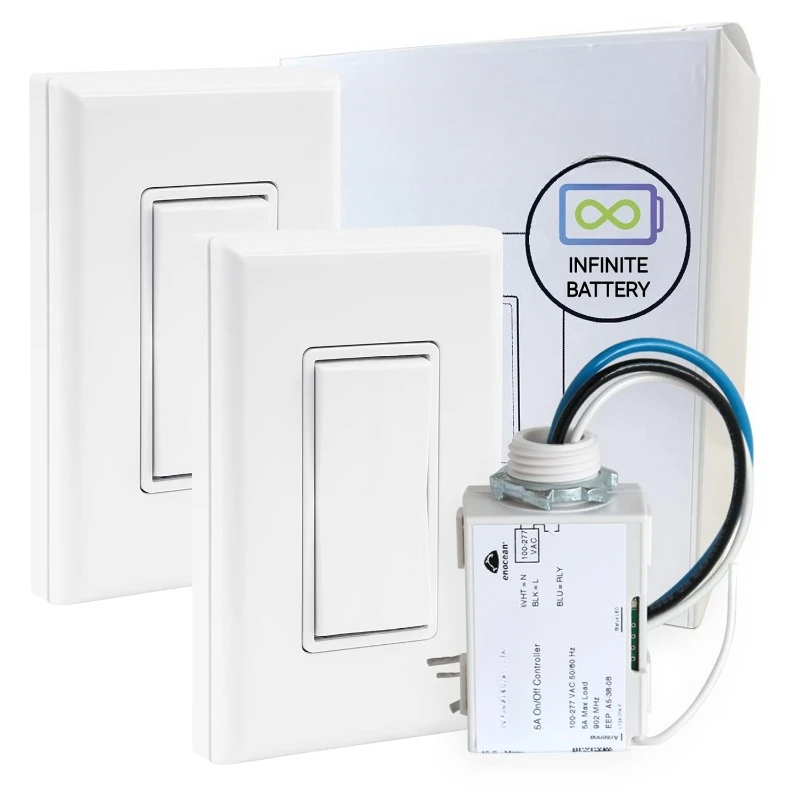 Remote Light Switch Kit Wireless Battery-Free Self-Powered Kinetic DIY ...