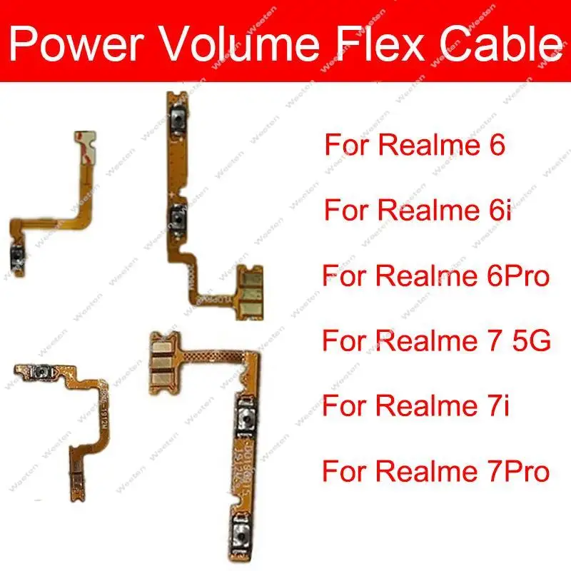 Power Volume Flex Cable For Oppo Realme 6 6i 6Pro 7 7i 7Pro 4G 5G Power ...