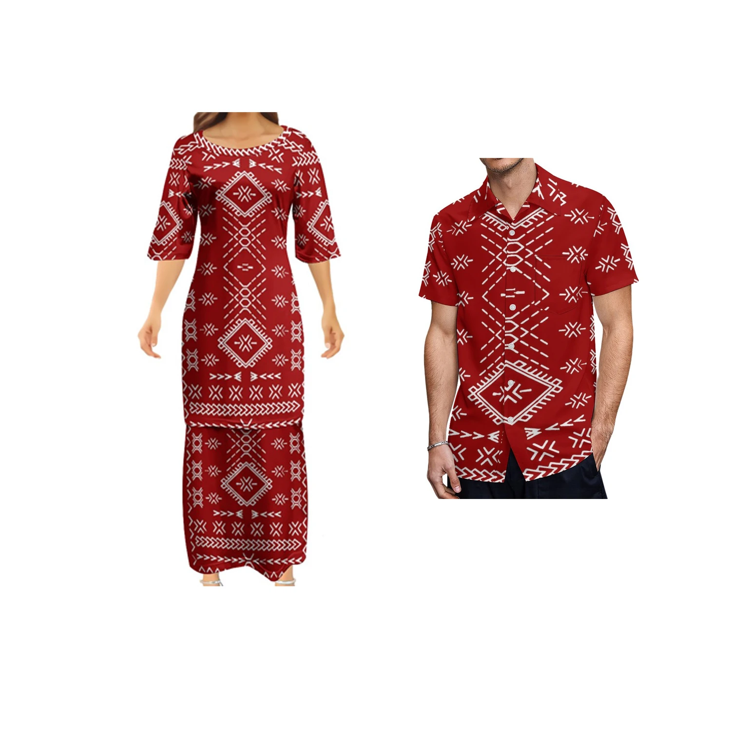 Samoan Puletasi Polynesian Tattoo Pattern Women Dresses Lady Design ...