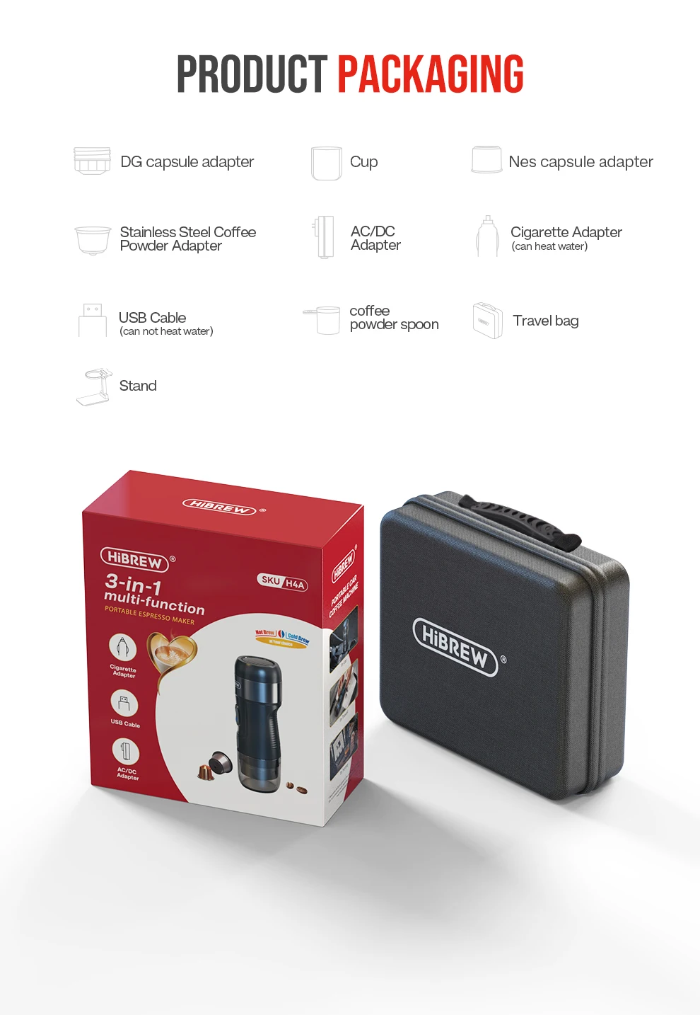 HiBREW Portable Coffee Machine H4A