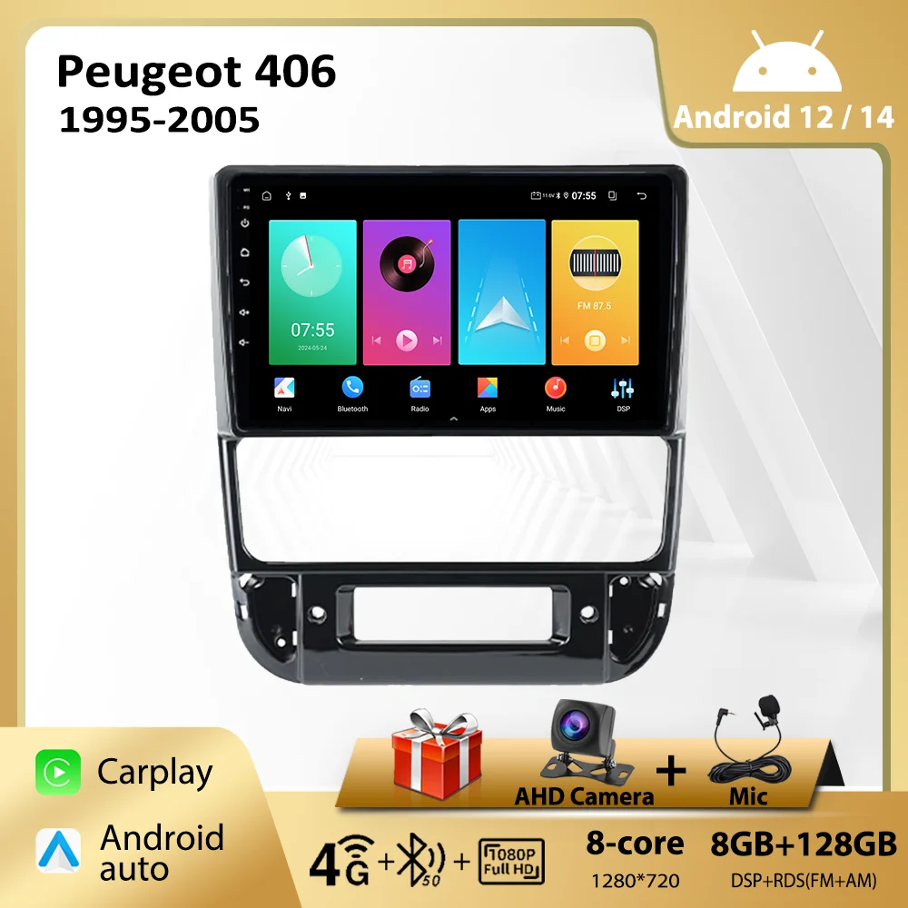 Android-Carplay-Car-Radio-For-Peugeot-406-1995-2005-Navigation ...
