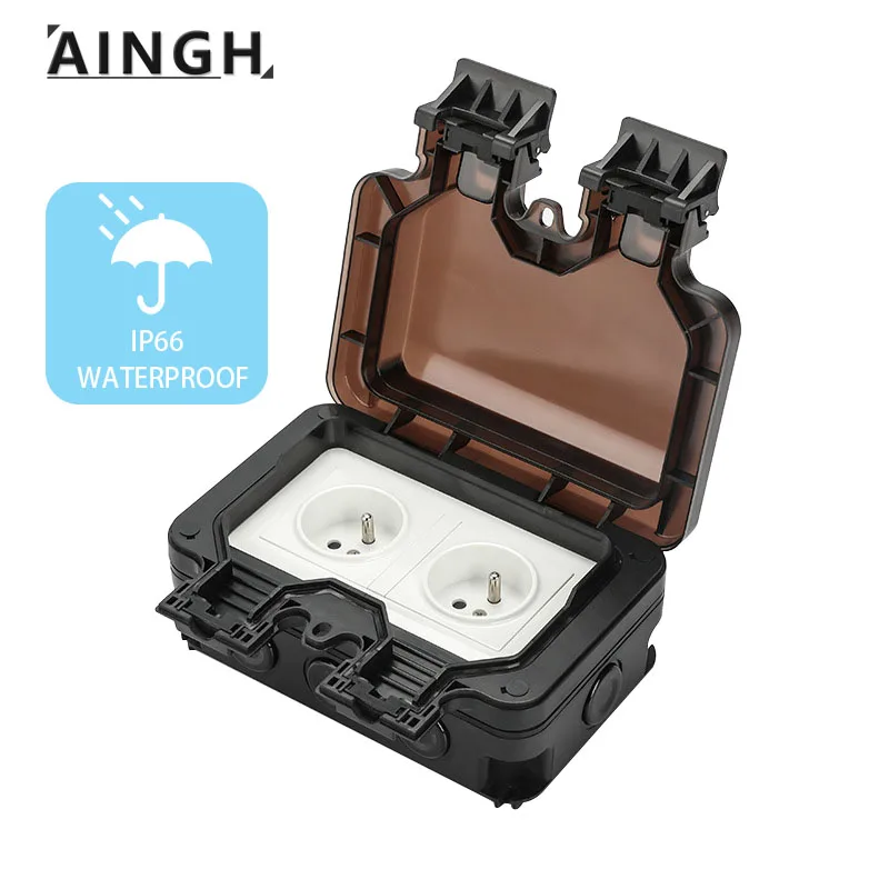 IP66-Waterproof-Socket-220V-Black-Wall-Plug-Power-With-Built-in-Switch ...