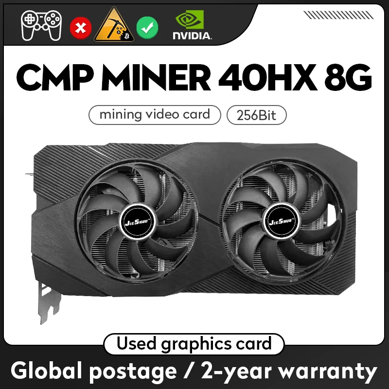 JIESHUO CMP 40h x 10gb placa gráfica de mineração profissional cmp 40hx ...