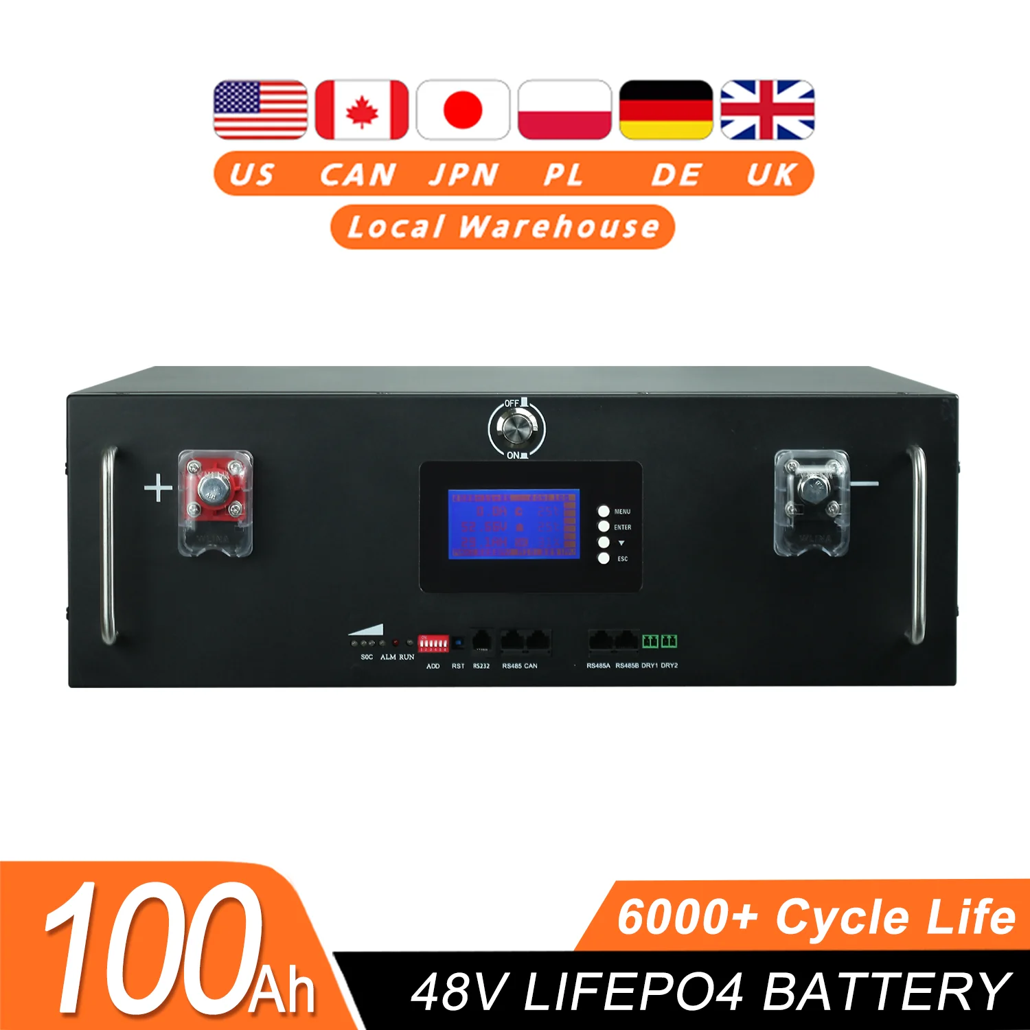 New-48V-100Ah-LiFePo4-Battery-Pack-51-2V-5kw-Lithium-Iron-Phosphate ...