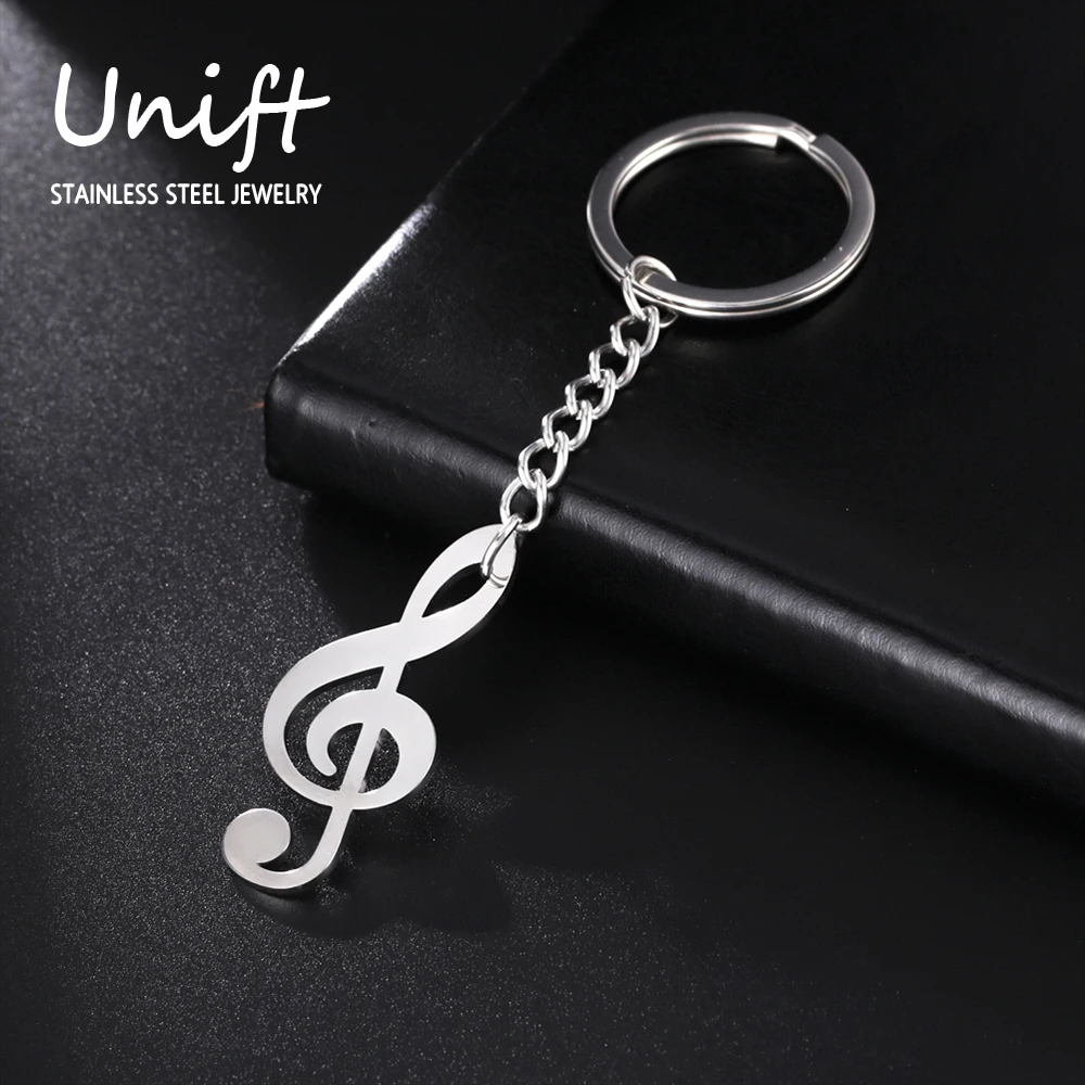 Unift Music Note Keychain Treble Clef Musician Car Key Chain for Women ...