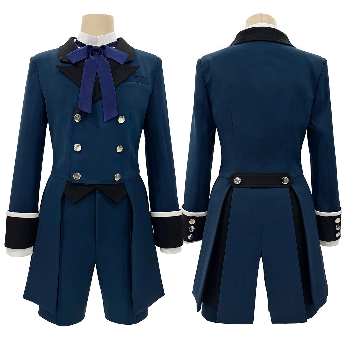 HOLOUN Anime Ciel Phantomhive Cosplay Costume Dark Blue Double-Breasted ...