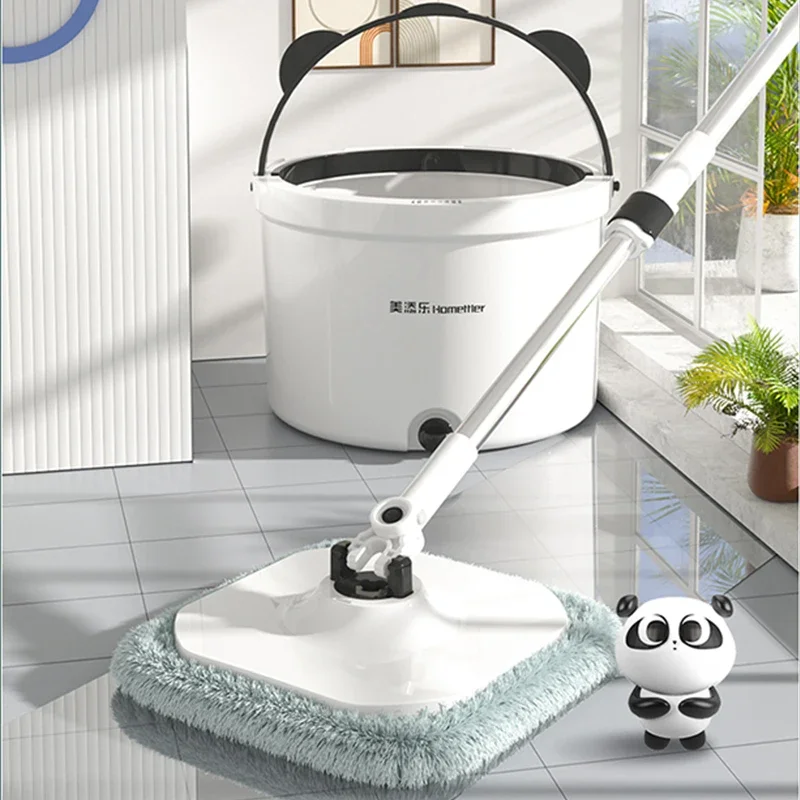 Mop-With-Spin-Bucket-Press-Rinse-Free-Hand-Wash-Clean-Dirt-Separation ...
