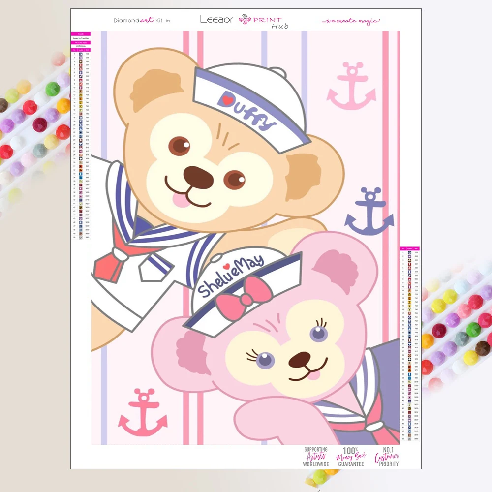 Disney-Cartoon-Diamond-Painting-Duffy-And-Friends-Full-Diamond-Mosaic ...
