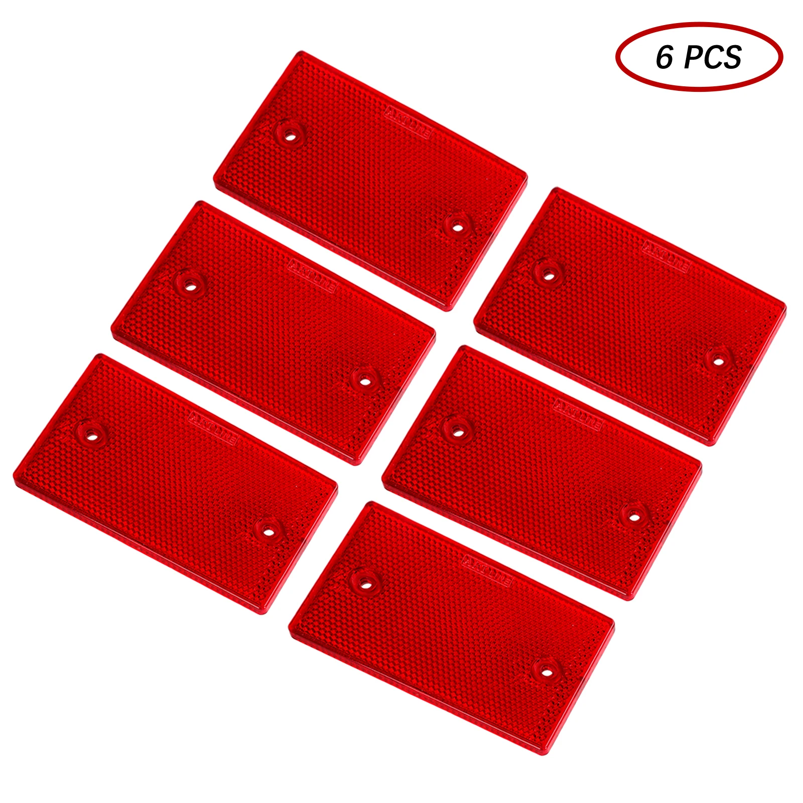 AOHEWEI-6-Pack-Rear-Reflector-Rectangular-Safety-Reflector-Screw-In-Cat ...