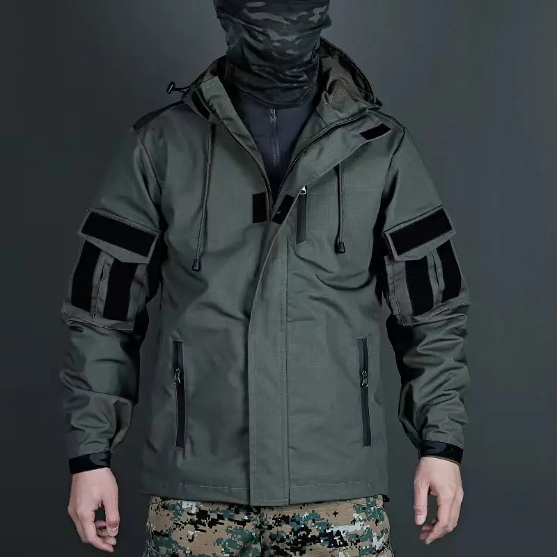 Mens-Airsoft-Hunting-Tactical-Jacket-Waterproof-Multiple-Pockets ...