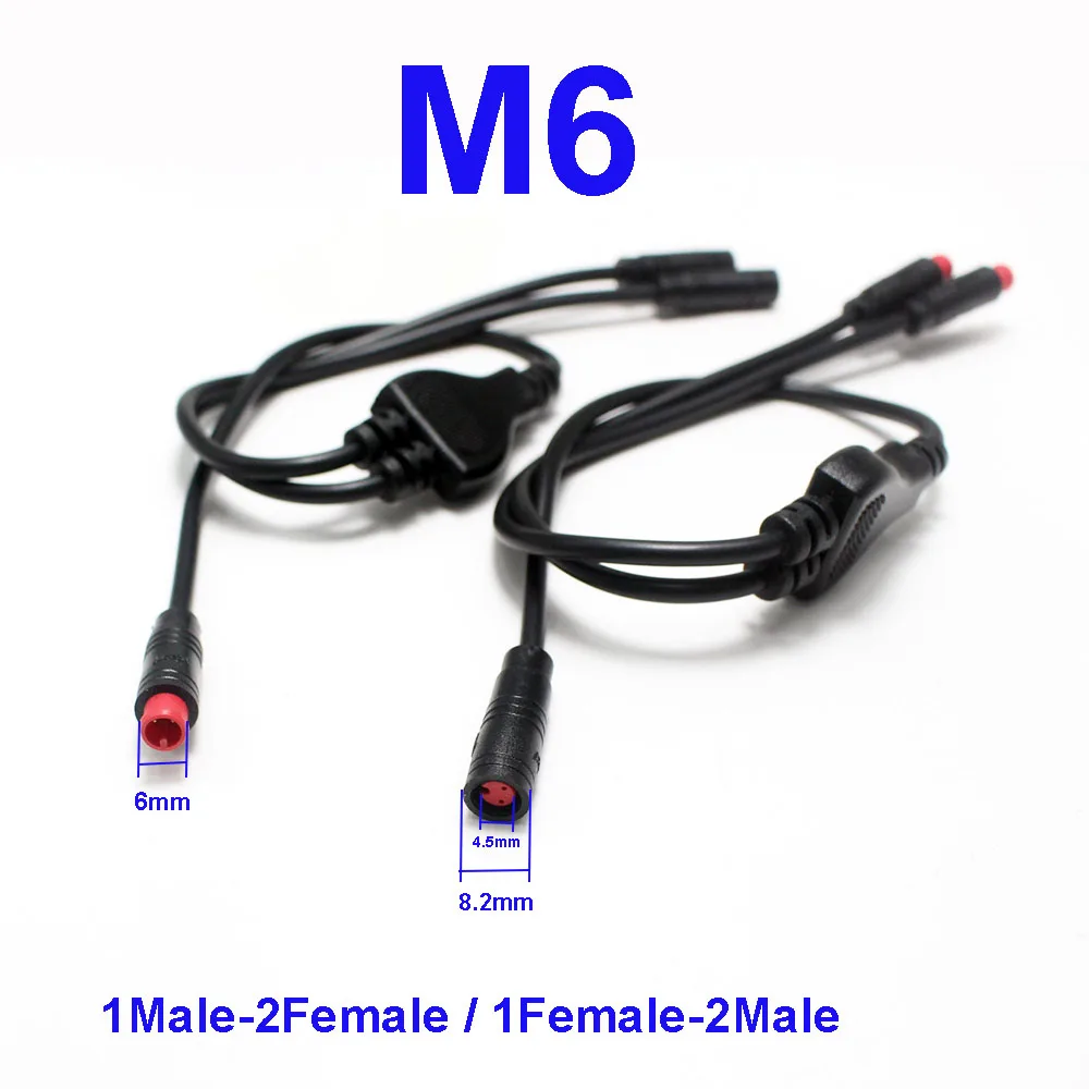 1Pcs-M6-2Pin-Y-Splitter-E-bike-Cable-1-Male-to-2-Female-1Female-to ...