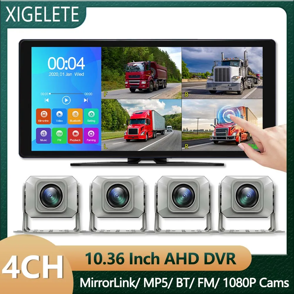 10-36-Inch-4-Channel-Truck-Camera-Monitor-Set-Multimedia-Recorder-1080P ...