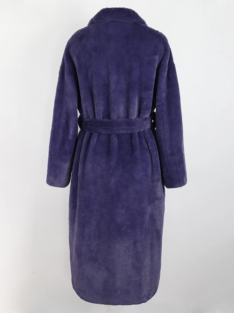 Nerazzurri Winter Long Purple Black Green Fluffy Thick Warm Luxury Faux ...