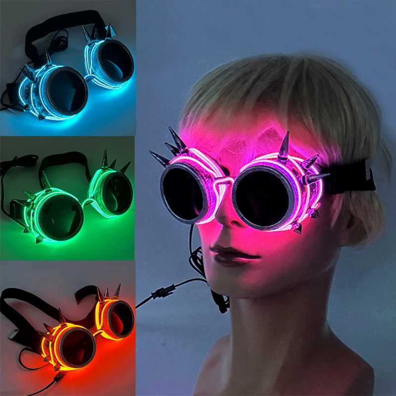Luminous-Fluorescent-Glasses-LED-Glowing-Party-Supplies-Steampunk ...