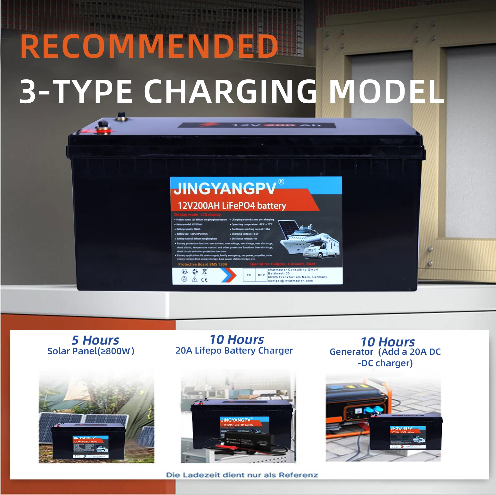12V-200AH-100AH-Lithium-Battery-4000-Deep-Cycle-LiFePO4-Battery-with ...
