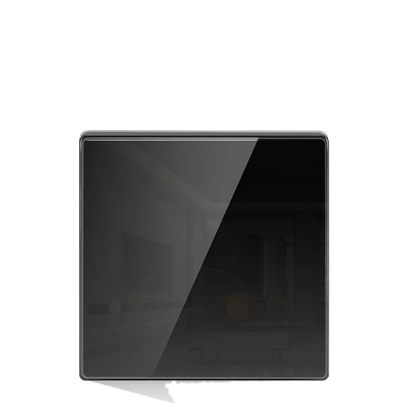 European Black Crystal Glass 220V Wall Button Light Switch, USB Wall ...
