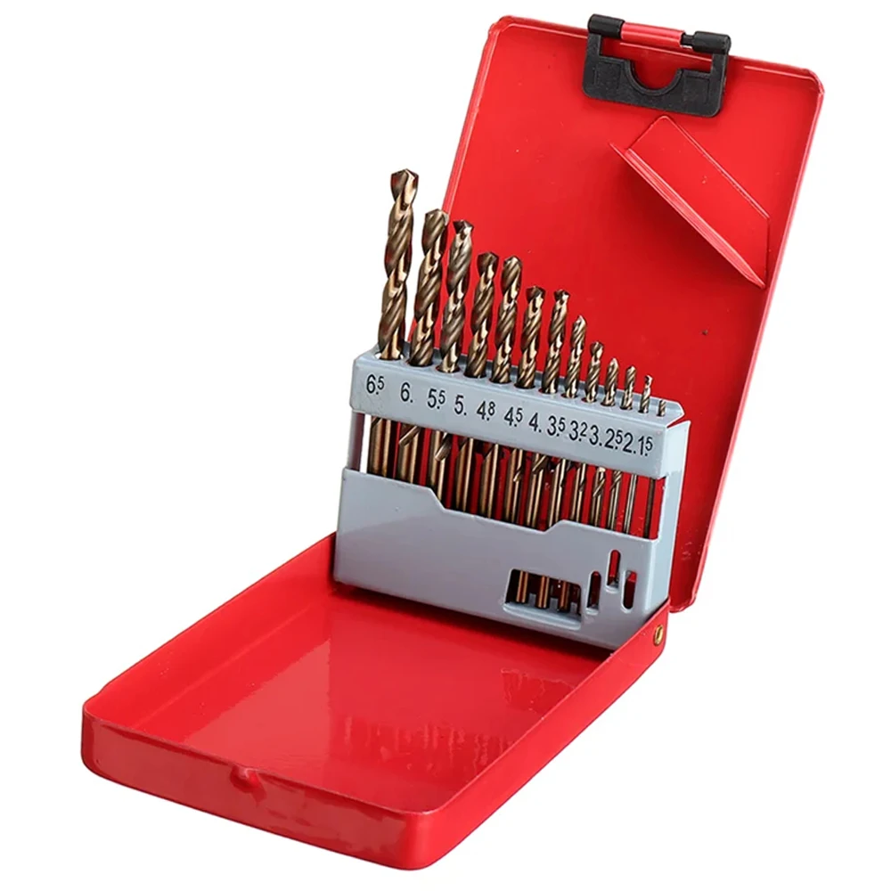 13Pcs-M35-HSS-Co-5-Cobalt-Twist-Drill-Bits-Round-Shank-Drill-Bit-Set ...
