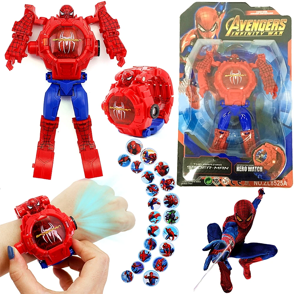Disney-Frozen-Avengers-Deformation-Electronic-Watch-Boy-girl-Toy ...