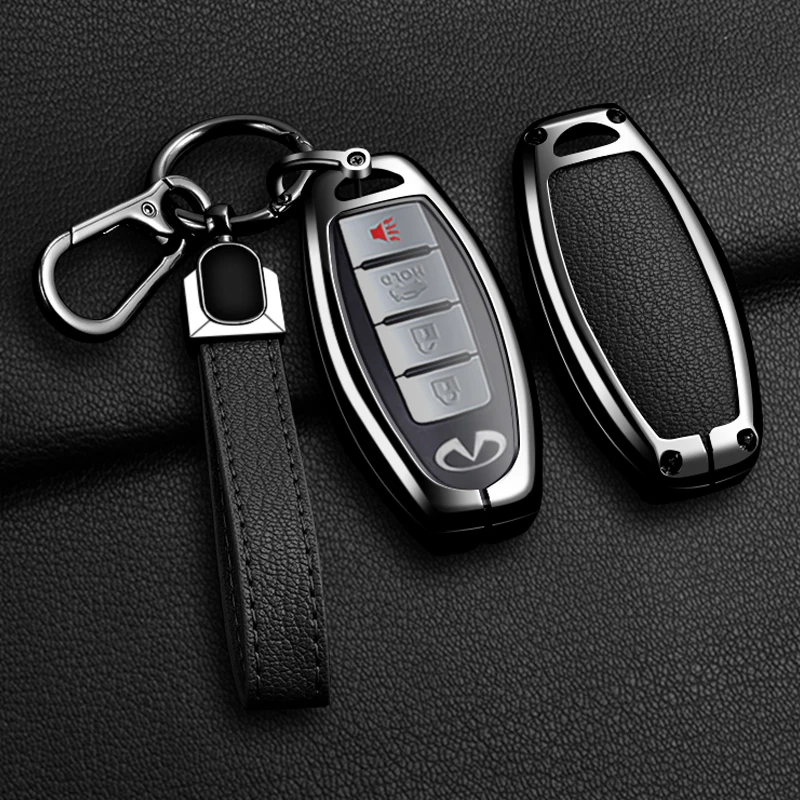 Zinc Alloy Car Remote Key Full Cover Case Fob For Infiniti Q50 Q60 Q70 ...