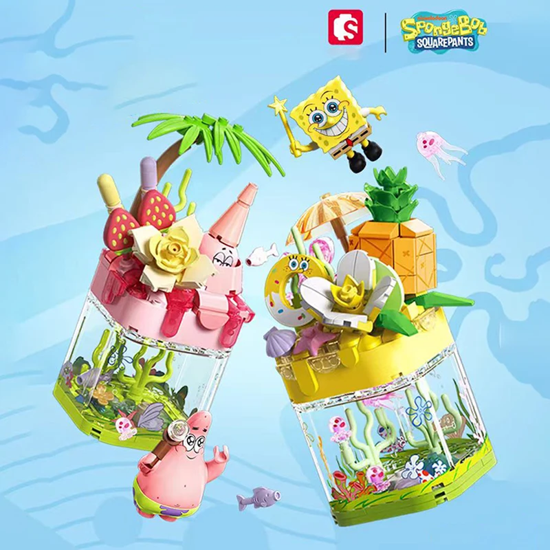 SpongeBob-Patrick-Star-Building-Block-DIY-Pineapple-Strawberry-House ...