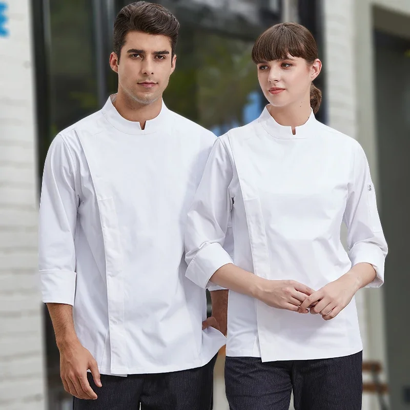 High-Quality-Chef-Jacket-Men-Women-Work-Clothes-Top-Shirt-Restaurant ...