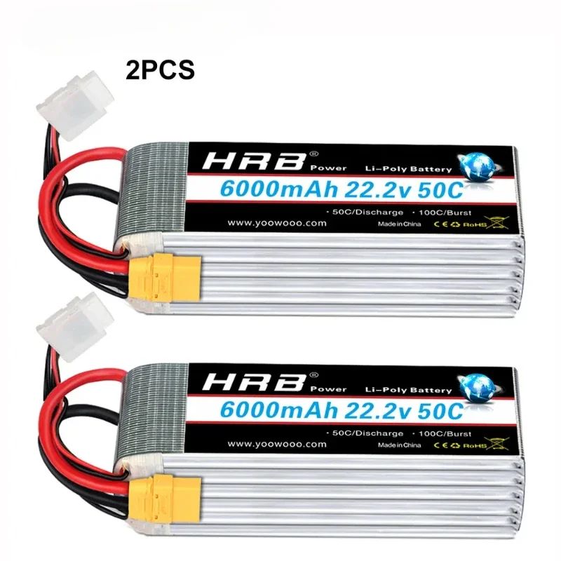 2PCS-6S-Lipo-Battery-22-2V-3300mah-4000mah-5000mah-6000mah-heli-for-700 ...
