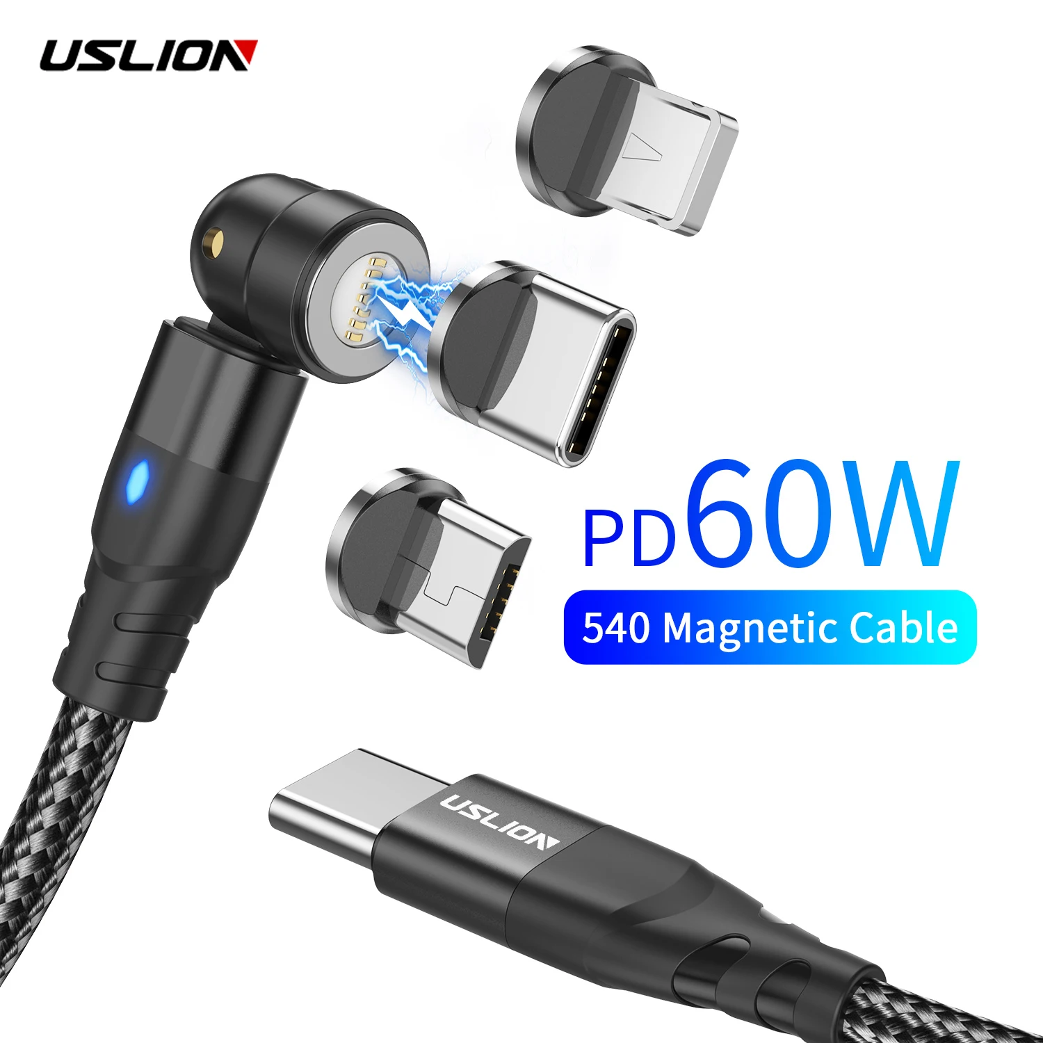 USLION-PD-60W-Magnetic-Fast-Charging-Cable-for-iPhone-15-Pro-Max-Xiaomi ...