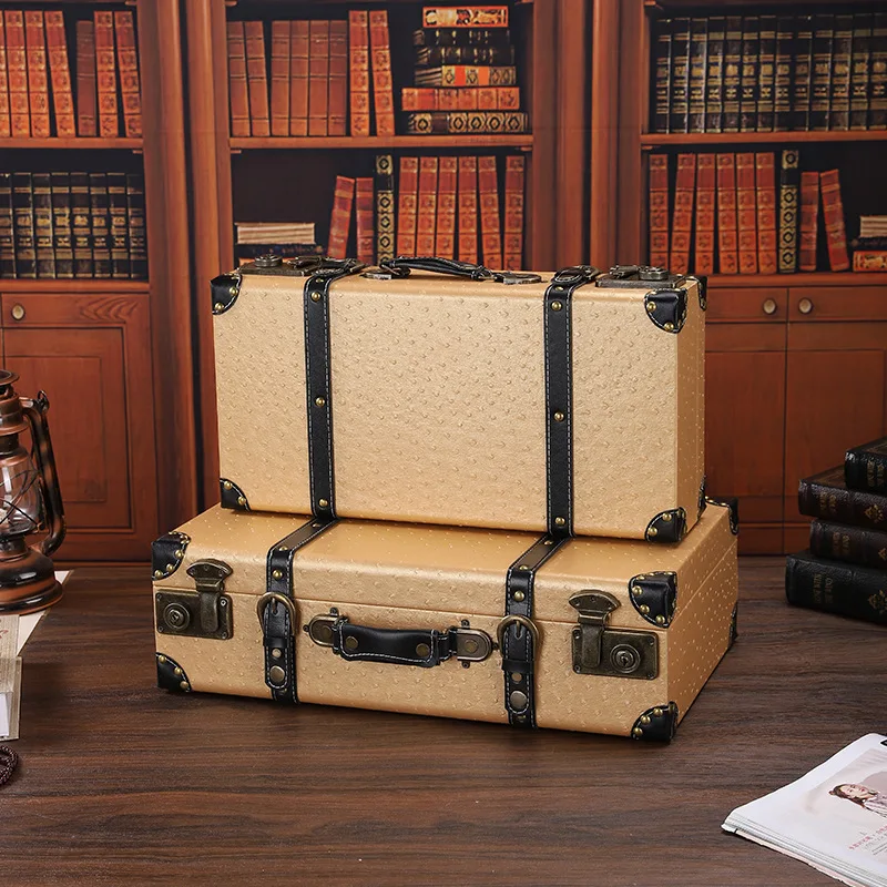 Vintage Suitcases Wooden Hand-Held Storage Suitcase,Clothing Sorting ...