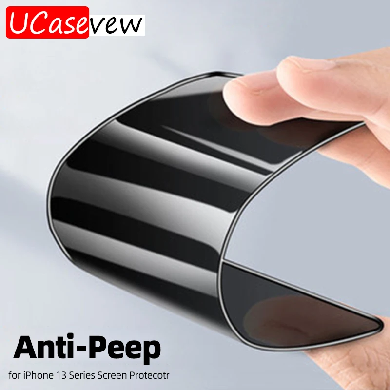 Anti-Peep Screen Protector Tempered Glass for iPhone 14 13 12 Pro Max ...