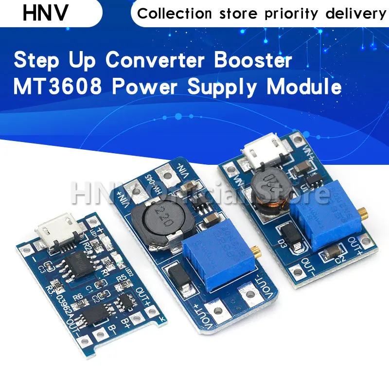 Mt3608 Dc-dc Adjustable Boost Module 2a Boost Plate Step Up Module With ...