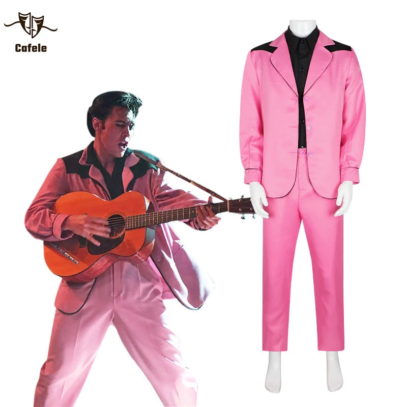 Cafele Movie Elvis Presley Cosplay Costume Shirt Coat Pants Outfits ...